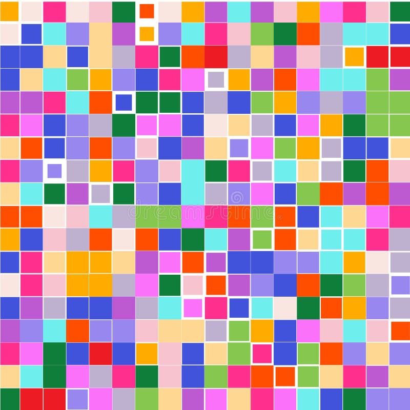 Vector Image of a Bright Colorful Squares on a White Background. Stock ...