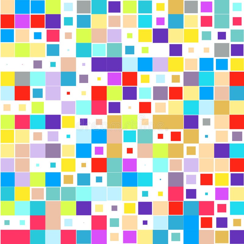 Vector Image of a Bright Colorful Squares on a White Background. Stock ...