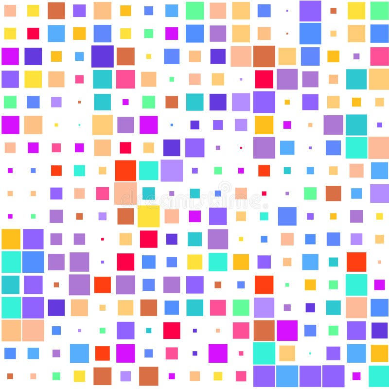 Vector Image of a Bright Colorful Squares on a White Background. Stock ...