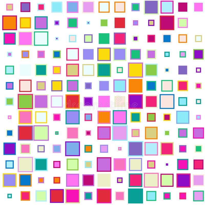 Vector Image of a Bright Colorful Squares on a White Background. Stock ...