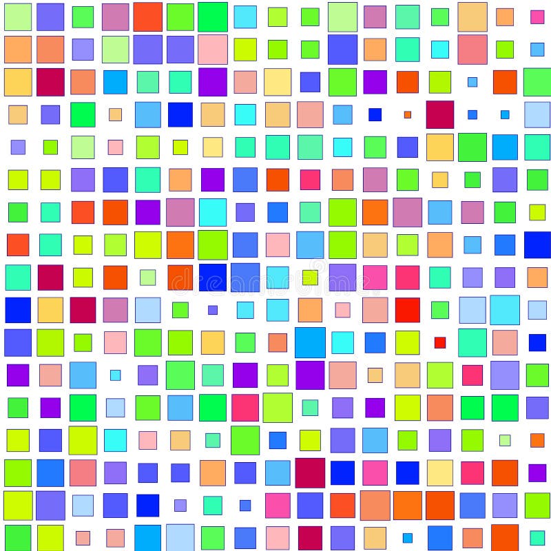 Vector Image of a Bright Colorful Squares on a White Background. Stock ...
