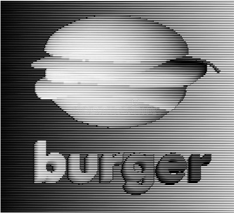 Vector Image Of Burger On Gradient Background. Vintage Engraving ...