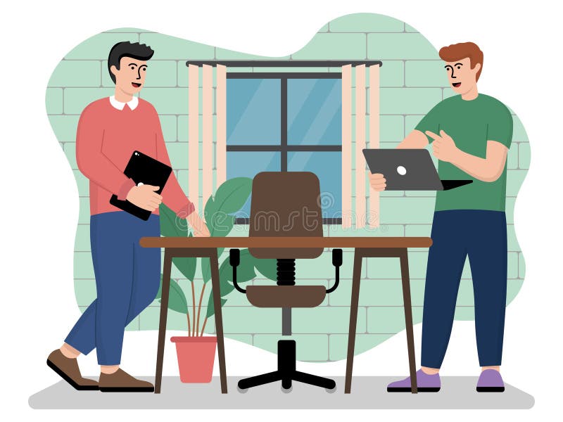 Vector Image of Business Partners Meeting in the Office Stock Vector ...