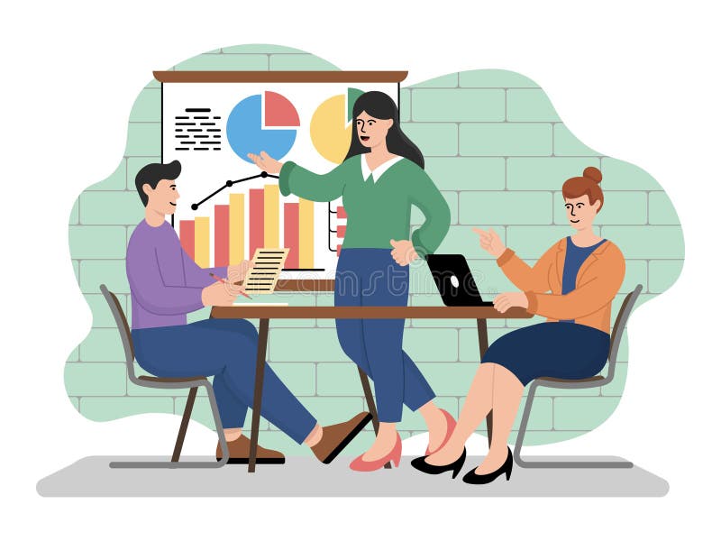 Vector Image of Business Team Training Process Stock Vector ...