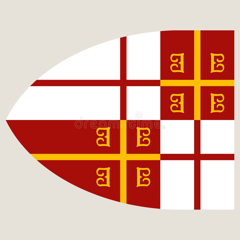 Byzantine Imperial Flag from the 14th Century Stock Vector ...