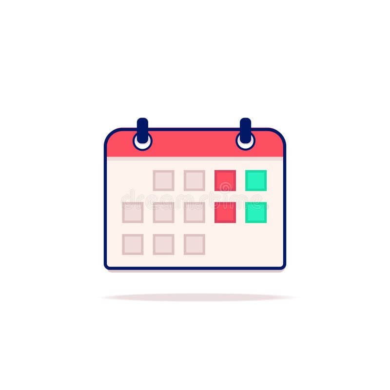 Vector Image of the Calendar. Calendar Icon. Color, Modern Vector ...