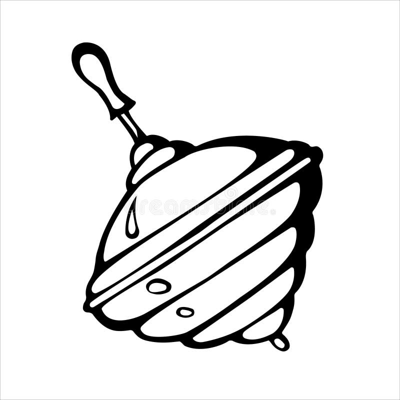 Vector Image of a Children`s Toy Spinning Top Stock Vector ...