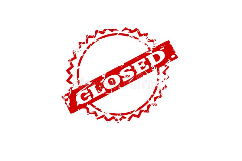 Vector Icon, Closed Rubber Stamp, and Illustration Stock Vector ...