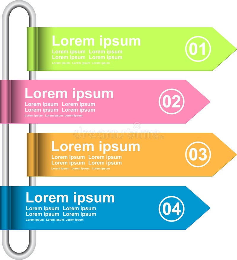 Vector Image of the Colorful Infographics with the Four Options. Stock ...