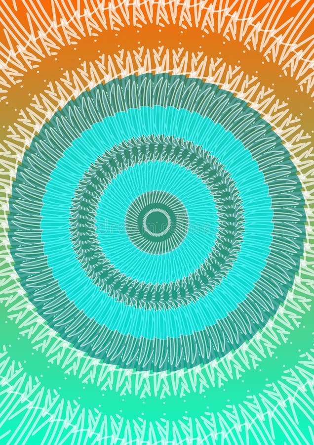 Vector Image. Combination of Blue and Orange Colors in a Circle Pattern ...