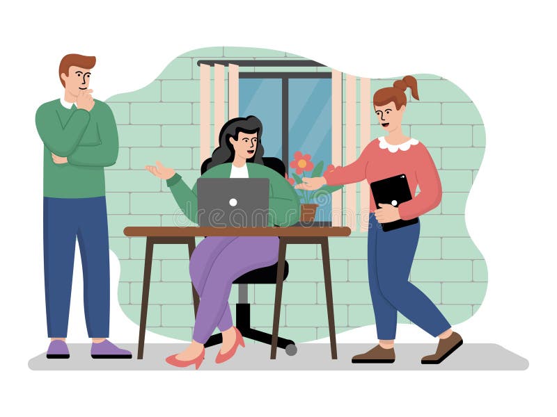 Vector Image of Company Staff Workshop in Illustration Stock Vector ...