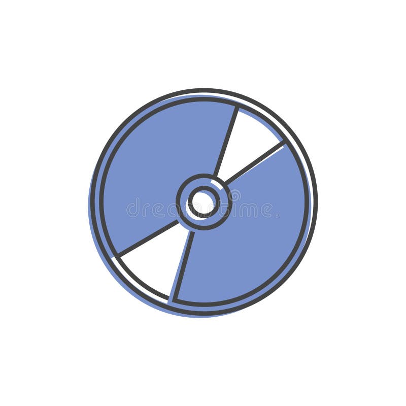 Vector Image of a Computer Laser Disk. Disk for Data Recording and ...