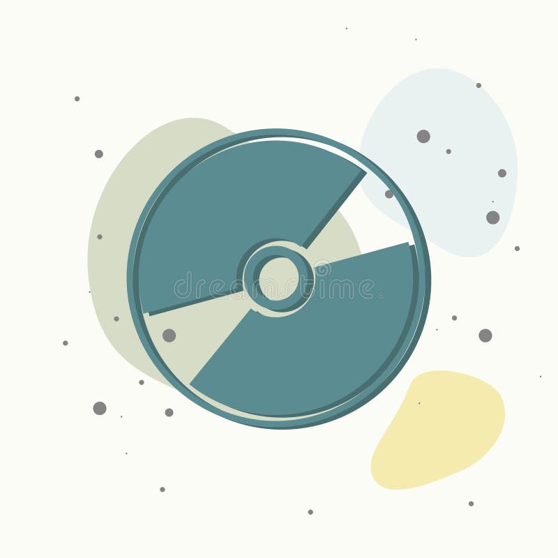 Vector Image of a Computer Laser Disk. Disk for Data Recording and ...