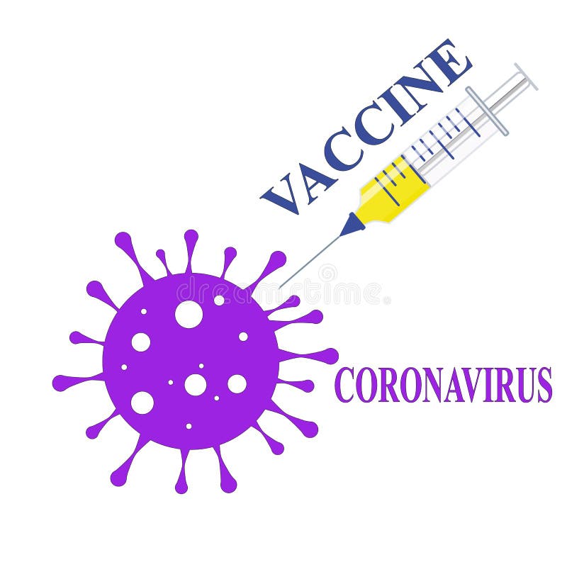 Vector Image of Coronavirus Protection Against, Injection by Vaccinatio ...