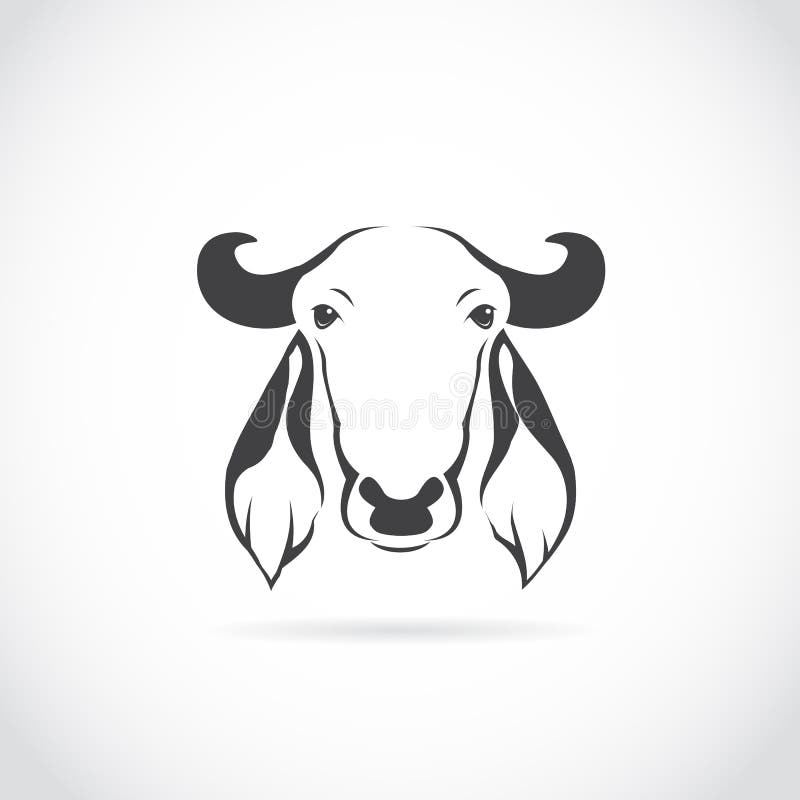 Vector Image of an Cow Head Stock Vector - Illustration of domestic ...