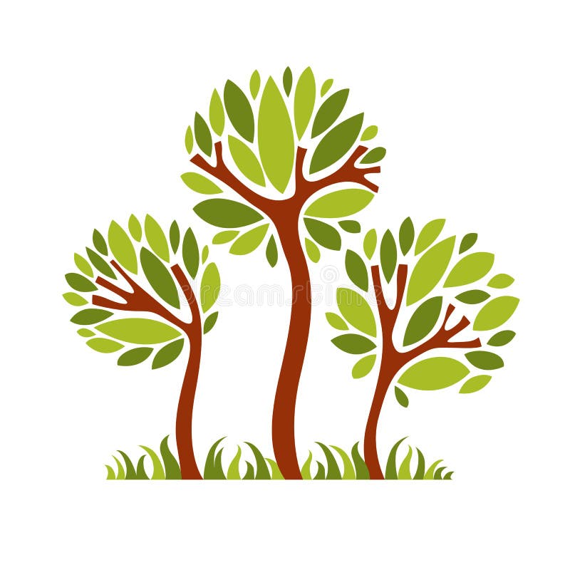 Vector Image of Creative Tree, Nature Concept. Art Symbolic ...