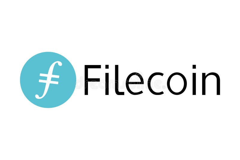 Filecoin FIL Cryptocurrency Symbol Golden Coin Illustration Stock ...