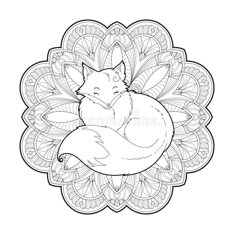 Vector Image of a Cute Fox Design Isolated on a White Background Stock ...