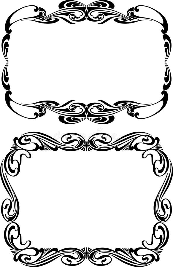 Scroll style frames stock vector. Illustration of borders - 2451809