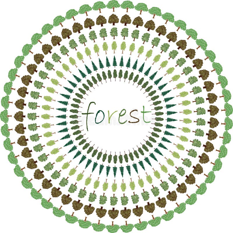 Vector Image of Decorative Round Design Element from Various Drawn ...