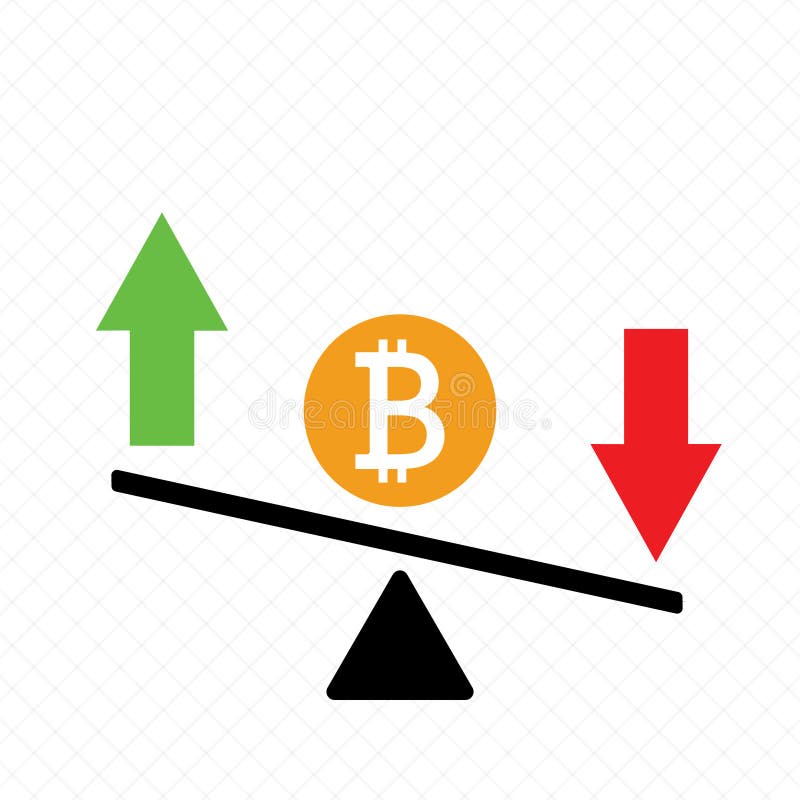 Vector Image Describing Bitcoin Price Rise and Fall Stock Vector ...
