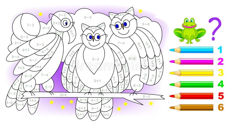 Educational Page for Children. Find Fruits, Paint Them, Count the ...