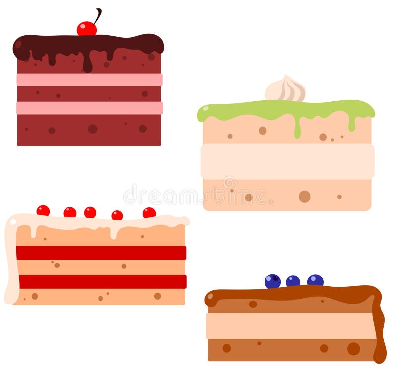 Image with Different Types of Cake Stock Photo - Illustration of types ...