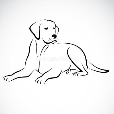 Labrador Outline Stock Illustrations – 6,217 Labrador Outline Stock ...