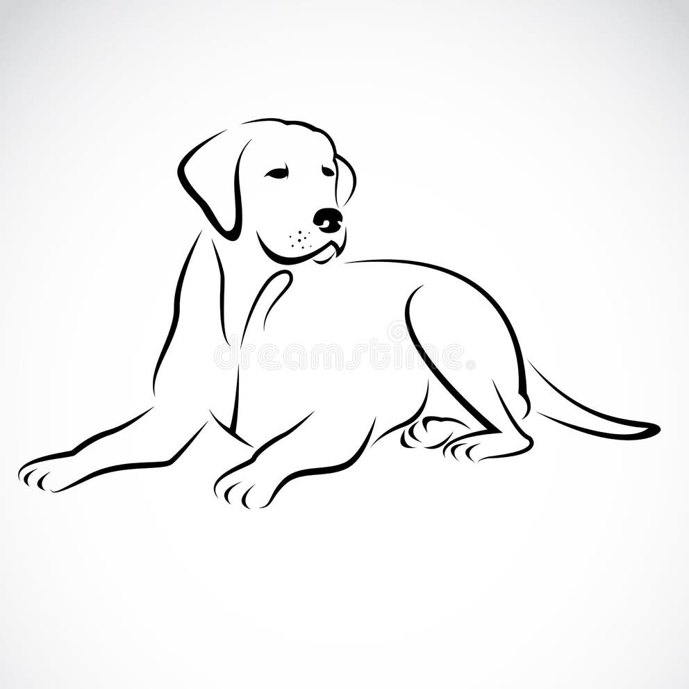 Labrador Outline Stock Illustrations – 6,140 Labrador Outline Stock ...