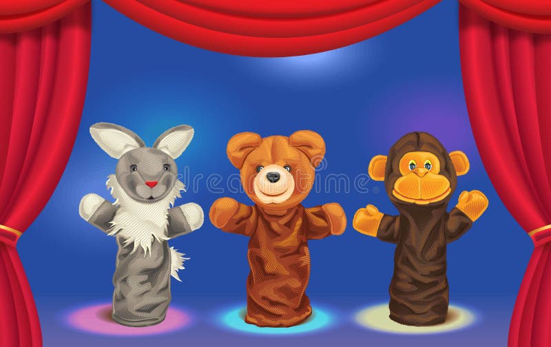 Puppet Stage Drawing Stock Illustrations – 83 Puppet Stage Drawing ...