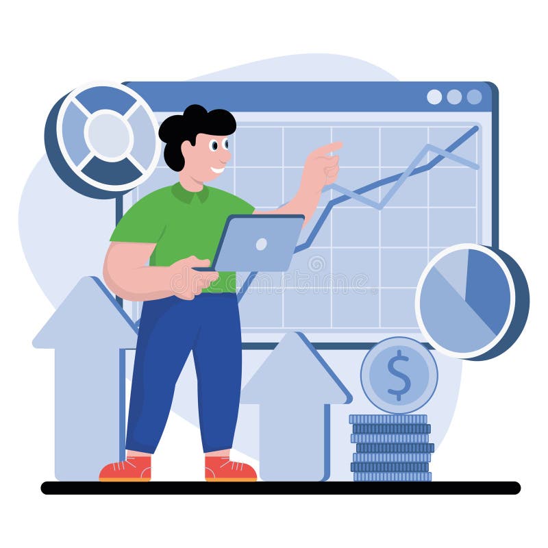 Vector Image with Employee Controls and Records Business Stock Vector ...