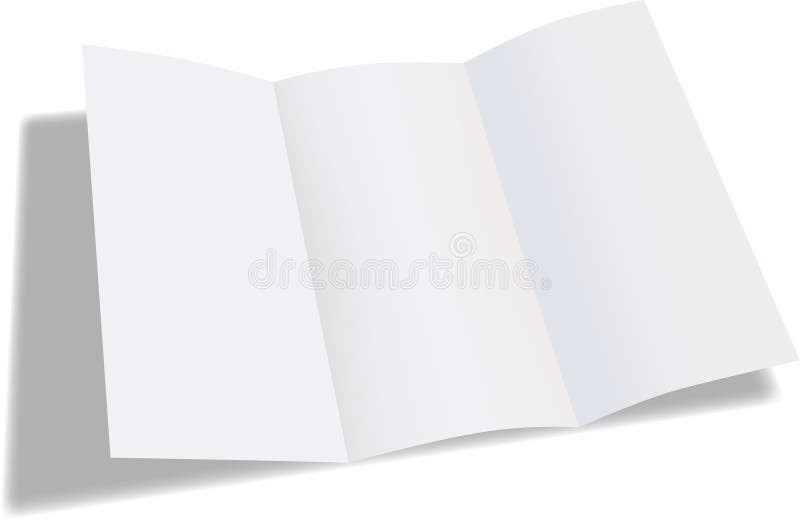 Vector Image of the Empty Blank Brochure Isolated on the White ...