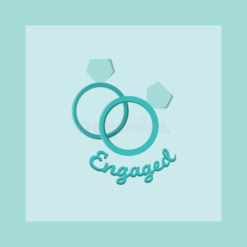 Vector Image of Engagement Ring with Text Engaged Stock Vector ...