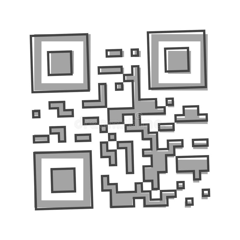 Vector Image is an Example of a QR Code for Reading Information by a ...