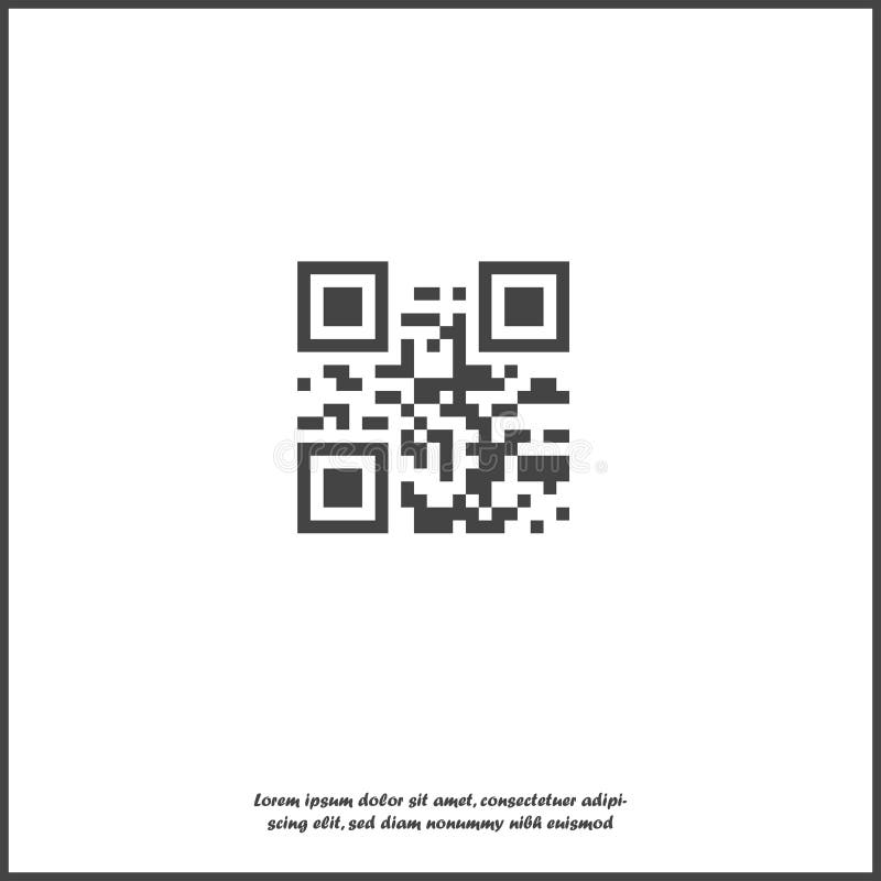 Vector Image is an Example of a QR Code for Reading Information by a ...