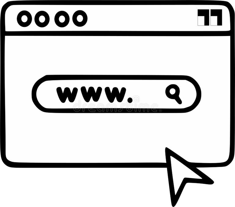 This Vector Image Features a Simple Illustration of an Internet Browser ...