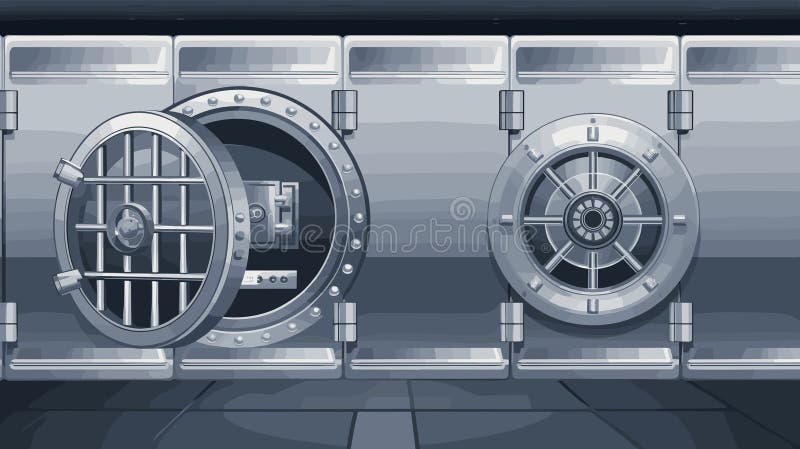 Stylized Vault Doors Illustrating Security and Finance Concepts Stock ...
