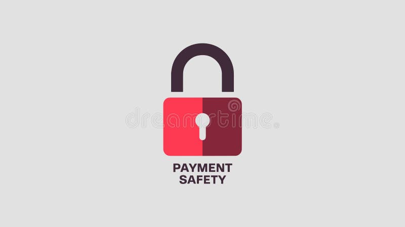 Stylized Payment Safety Lock Icon for Secure Transactions Stock ...