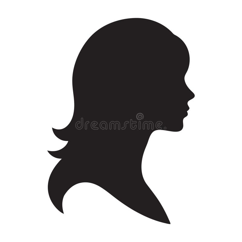 Modern Silhouette - Abstract Female Profile Vector Stock Illustration ...
