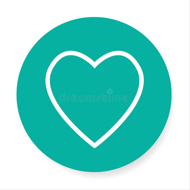 Vector Image of a Flat, Linear Heart Icon. Isolated Heart on a White ...