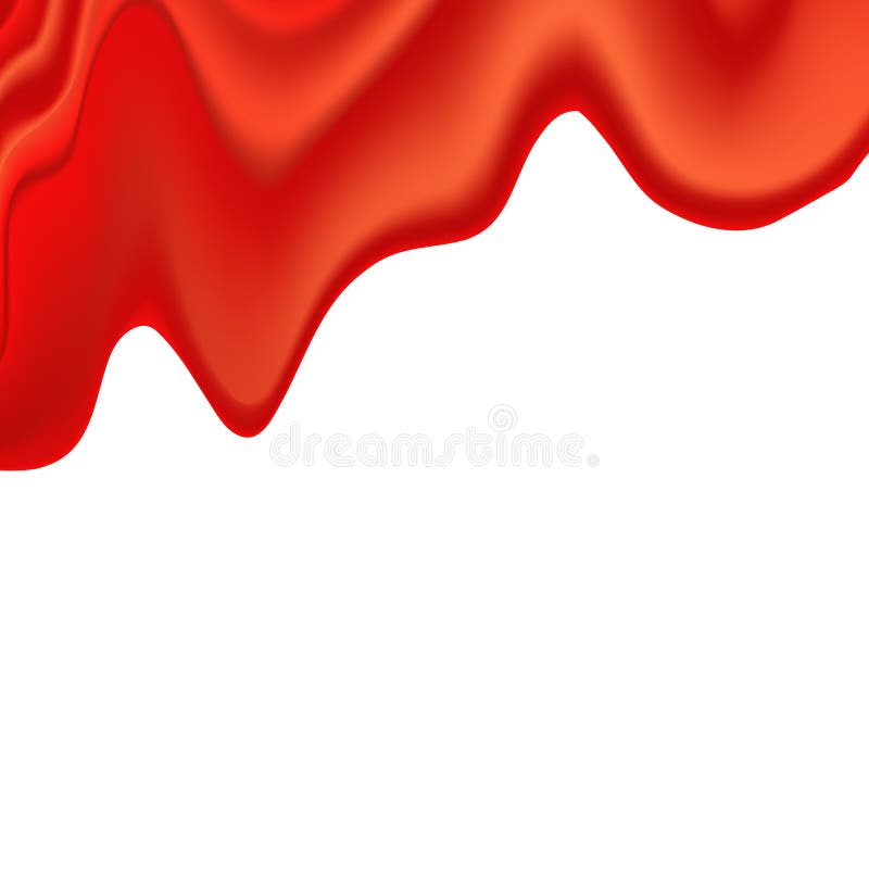 Vector Image of Flying Fabric of Bright Red Color Stock Vector ...