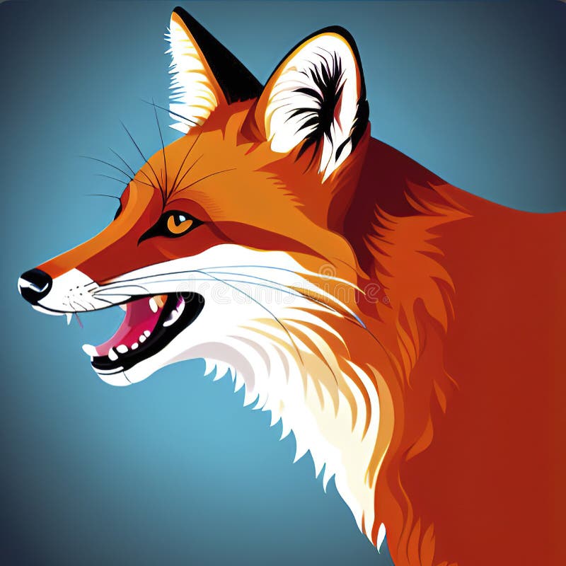 Vector image of a fox stock illustration. Illustration of wallpaper ...