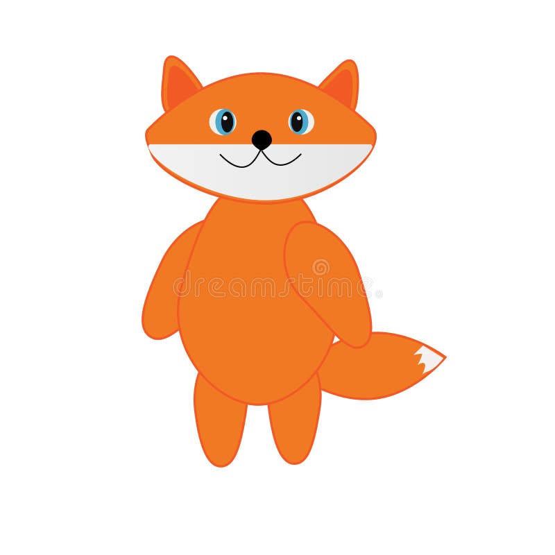 Orange Fox in the Form of Toys Stock Illustration - Illustration of ...