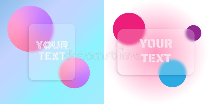 Vector Image with Frosted Glass Effect Stock Vector - Illustration of ...