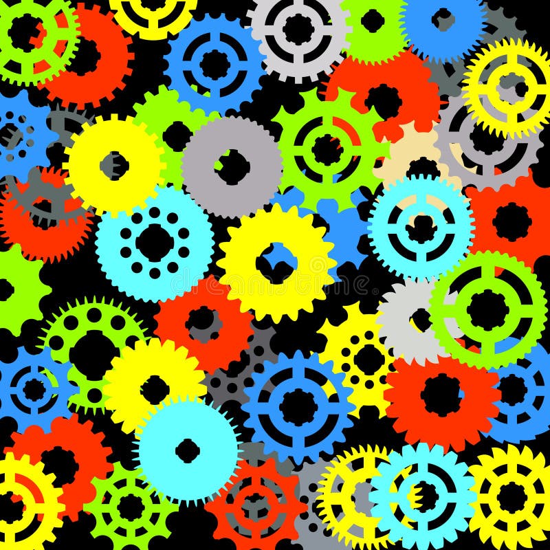 Vector image of gears. stock vector. Illustration of pattern - 47383718