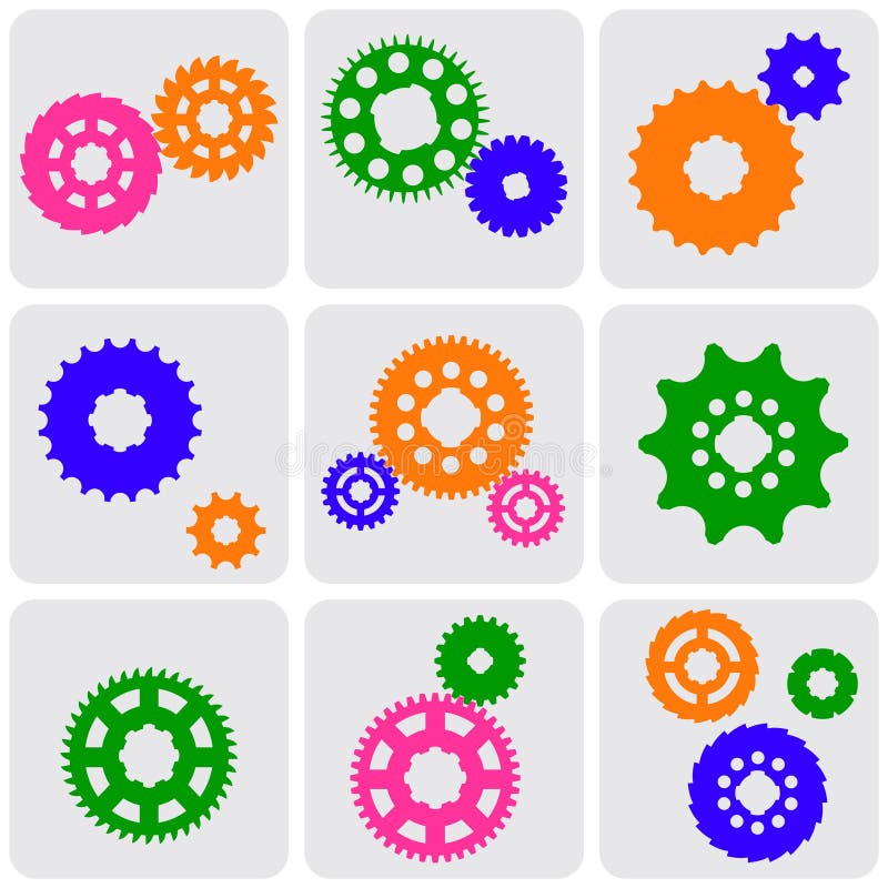 Different Sprockets Stock Illustrations – 37 Different Sprockets Stock ...