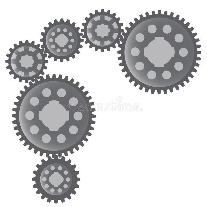 Vector image of gears. stock vector. Illustration of decorative - 47383708