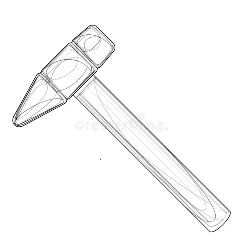 Vector Image of a Hammer Isolated on White Background. Concept. Tool ...
