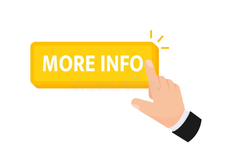 Vector Image of a Hand Tapping on a More Info Button, Indicative of ...