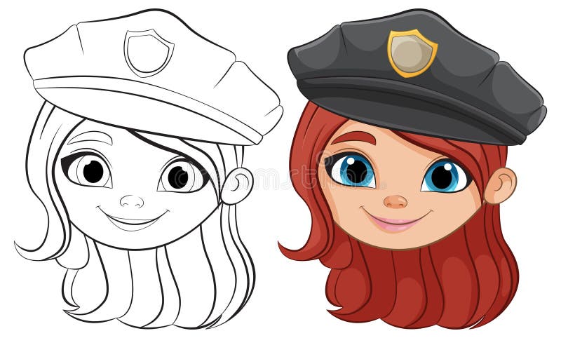 Vector Image of a Happy Police Stock Illustration - Illustration of ...